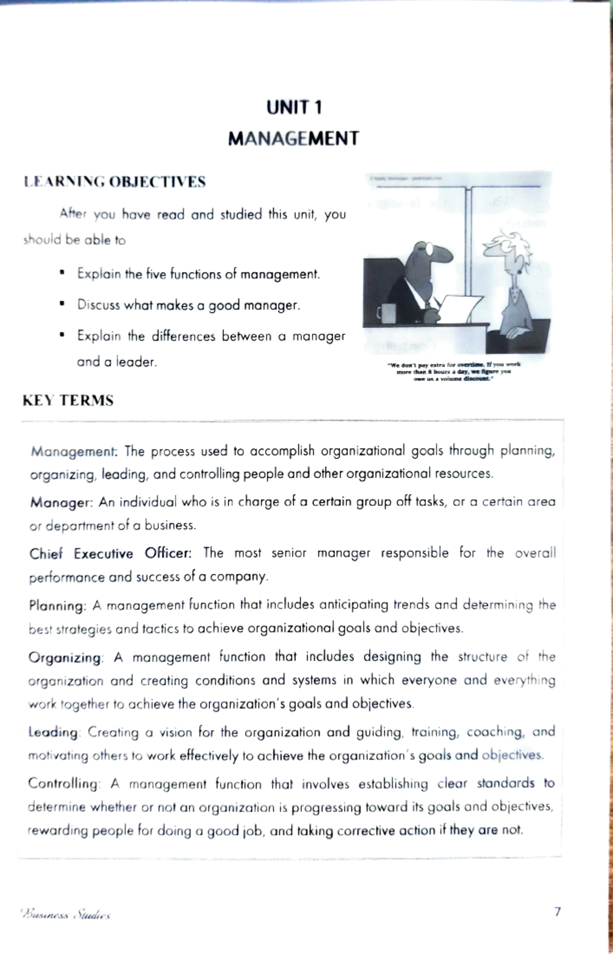 Unit 1 - File unit 1 Business Studies - LE ARNING OBJECTIVES should be ...