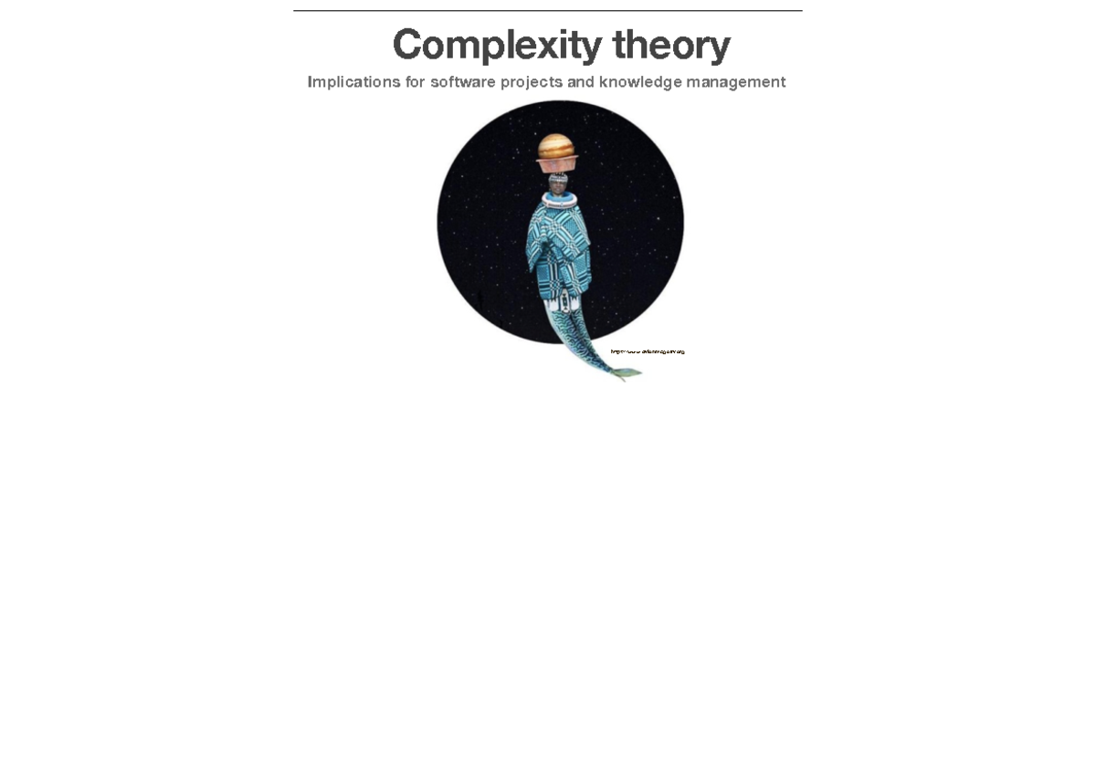 Complexity theory - Roger Saner, March 2023 Complexity theory Implications for software projects ...