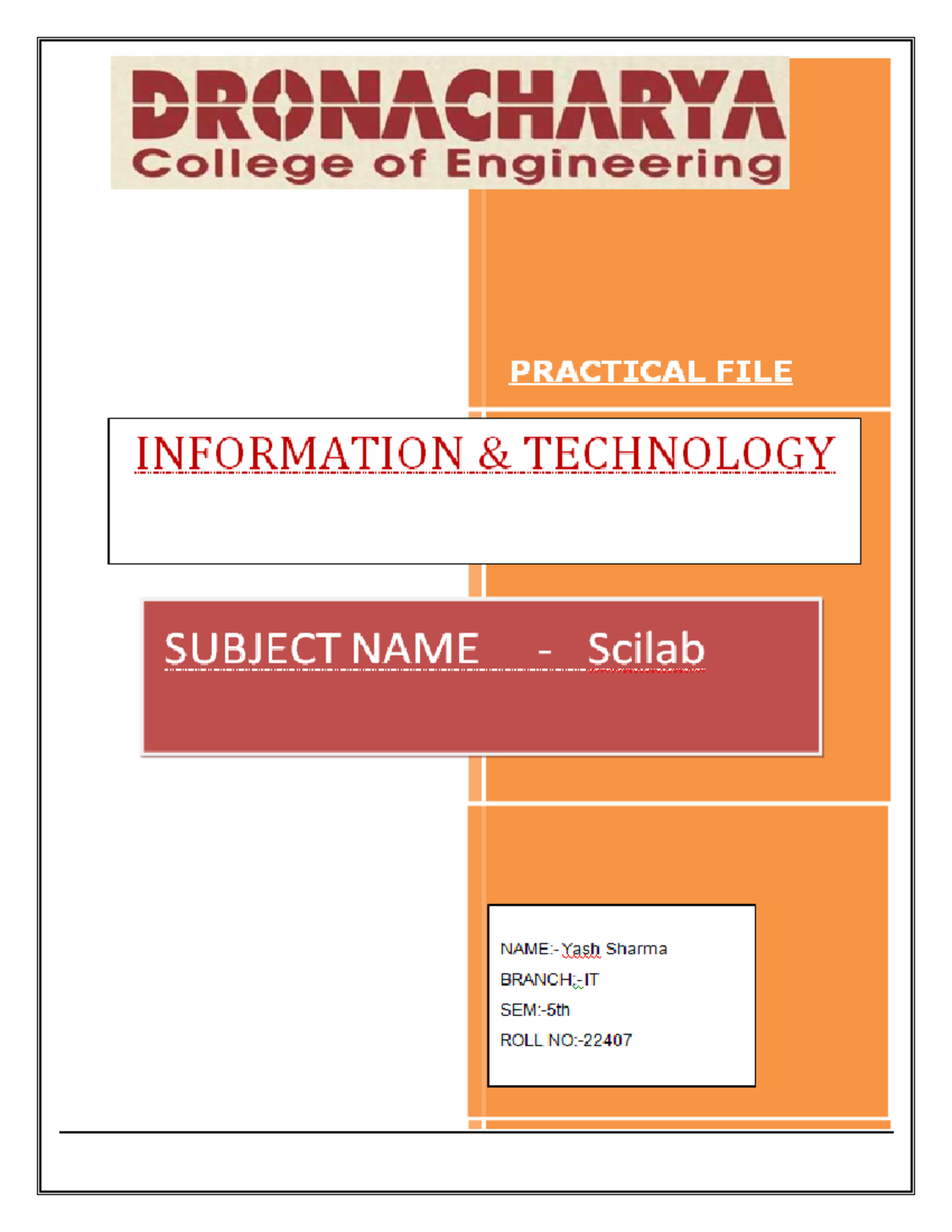 matlab external file - EXPERIMENT NO. : 1 AIM: Introduction to Scilab and perform some basic ...