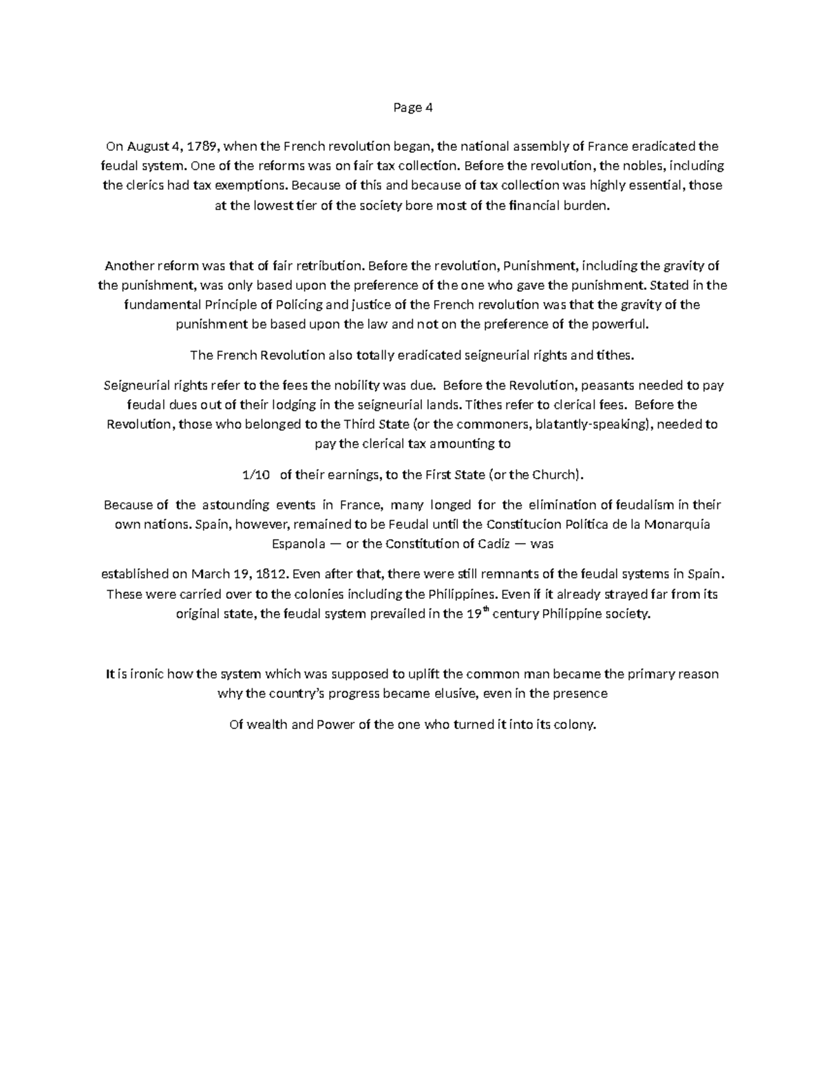 Page 4 - Page 4 On August 4, 1789, when the French revolution began ...