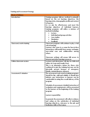 Assessment 2 - Task 2 - Learning Strategies Report Template (7400 ...