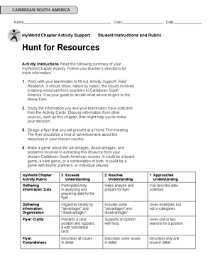 Middle America Vocab - Notes and this was an assignment and it's ...
