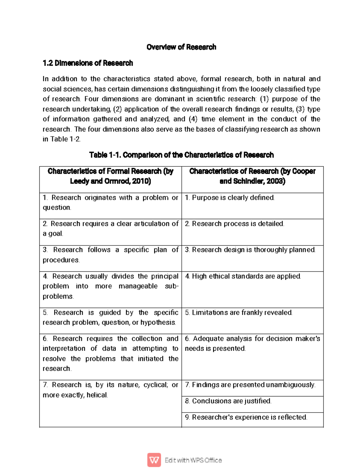 Overview of Research - Dimension of Research - Overview of Research 2 ...