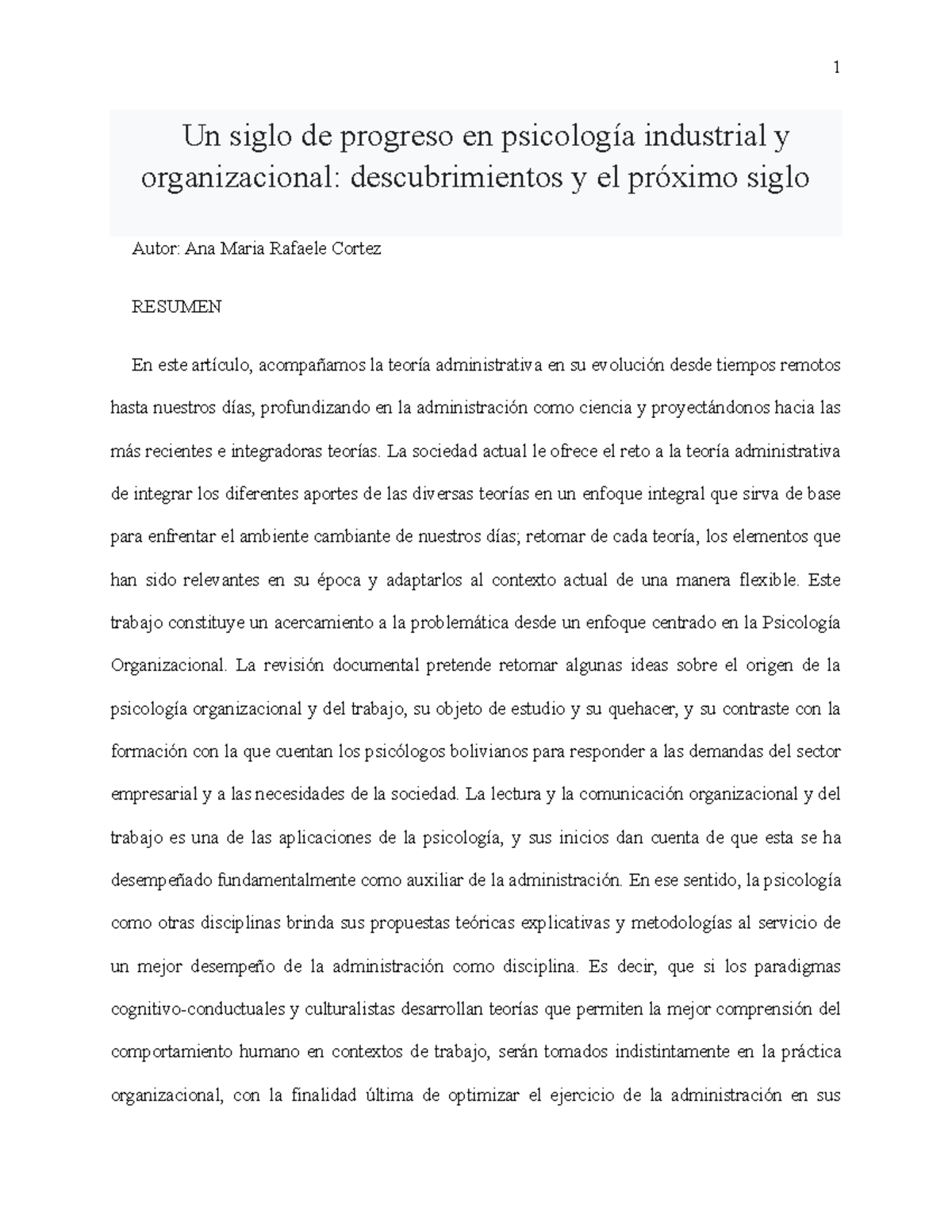 Alvaro Jhonatan Ramos Ramos - Un siglo de progreso en psicología ... Alvaro Jhonatan Ramos Ramos - Un siglo de progreso en psicología ...