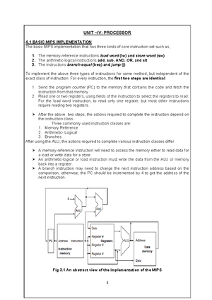 DPCO Unit 5notes - unit 5 - UNIT – V Memory and I/O Organisation Memory ...