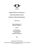 UJ - Business Management 1B - Studocu