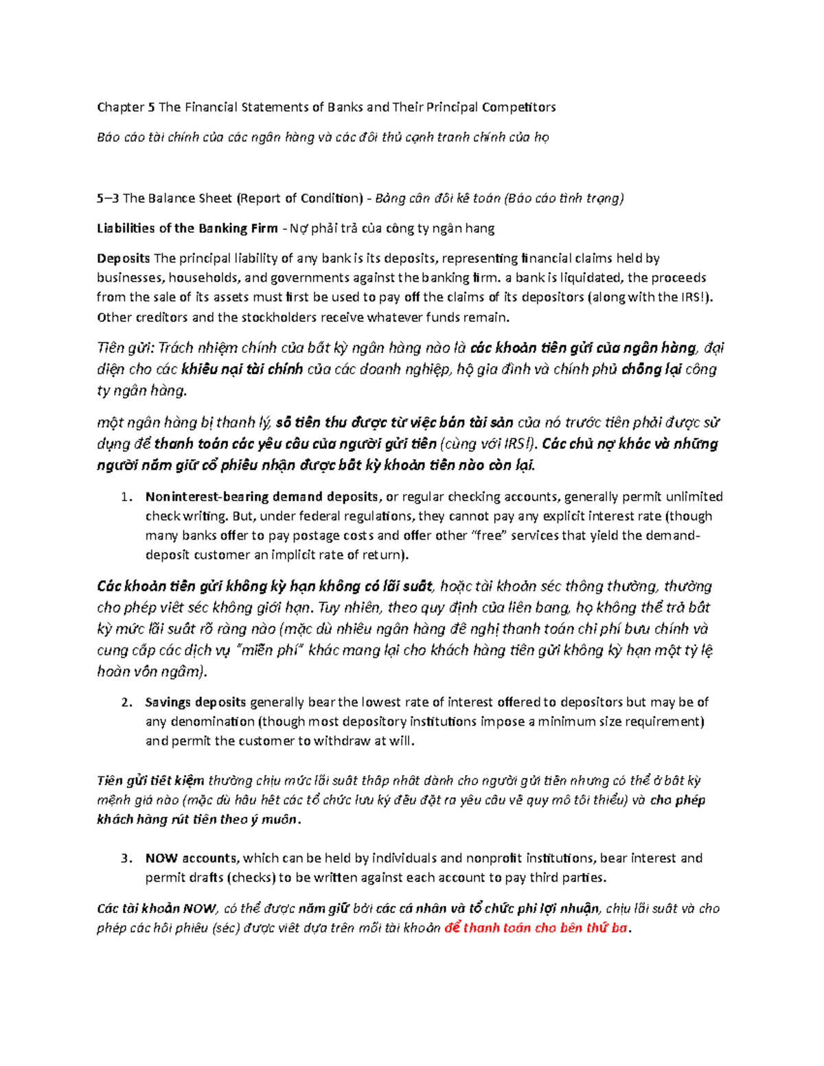 Chapter 5 The Financial Statements of Banks and Their Principal ...