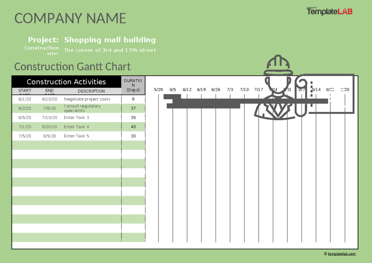 Construction-Gantt-Chart-Template-Template Lab.com - COMPANY NAME ...