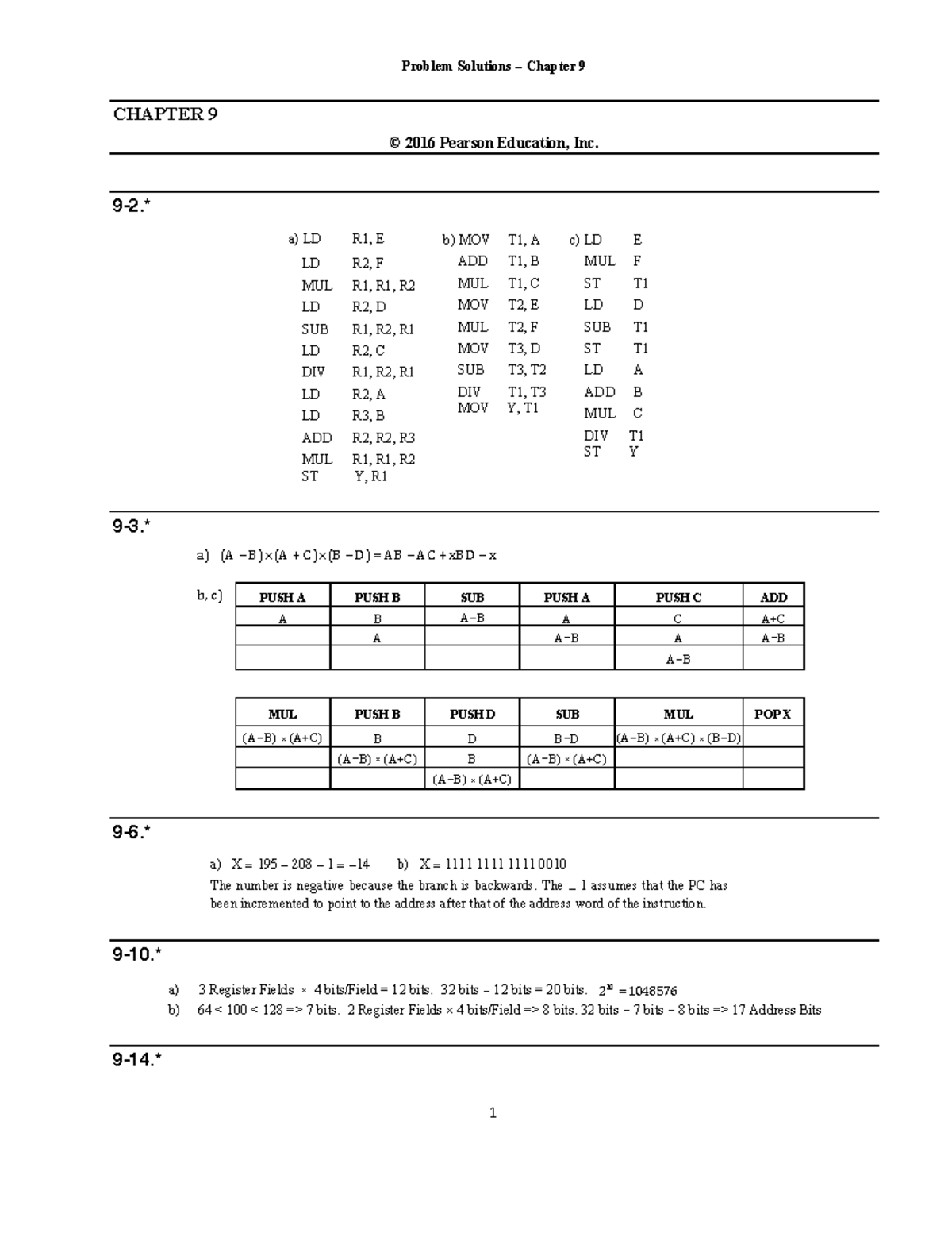 Chapter 09 student solutions-5th - Problem Solutions – Chapter 9 1 ...