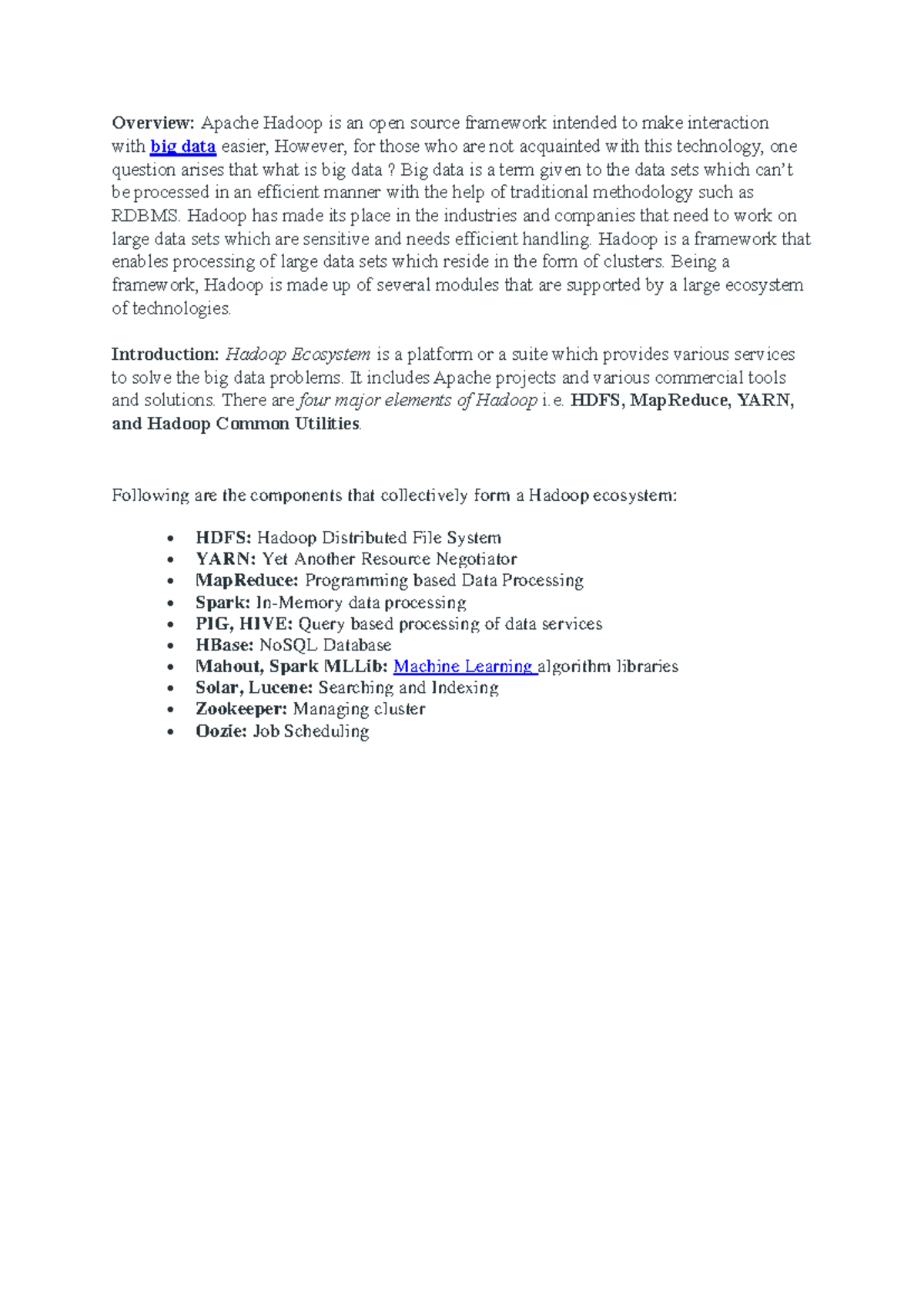 Unit 4 Big Data Overview Apache Hadoop Is An Open Source Framework