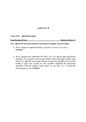 OS LAB Assessment - Lab work - OS LAB Assessment- Name: Utkarsh Goyal ...