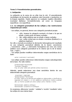 Tema 1 - Definición de gramática. Partes y clases de gramática ...