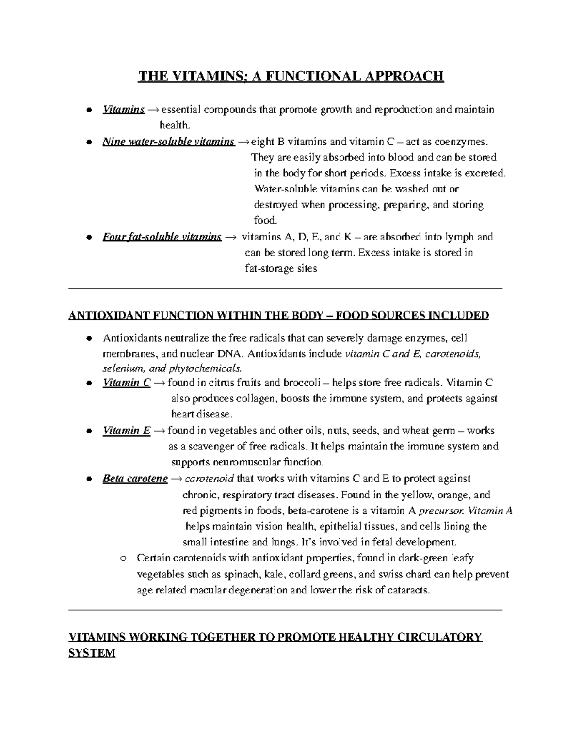 NUTR THE Vitamins; A Functional Approach - THE VITAMINS; A FUNCTIONAL ...