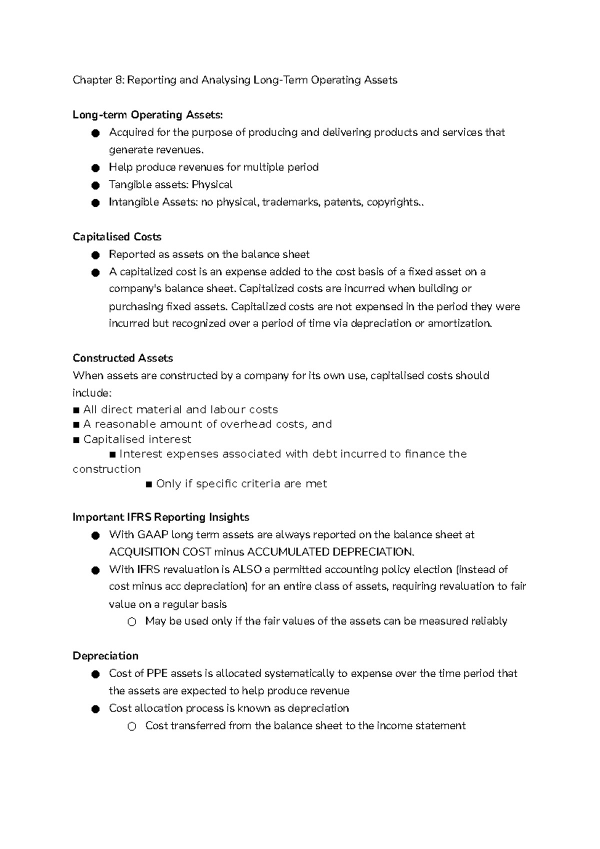 Chapter 8: Reporting and Analyzing Long-Term Operating Assets - Help ...