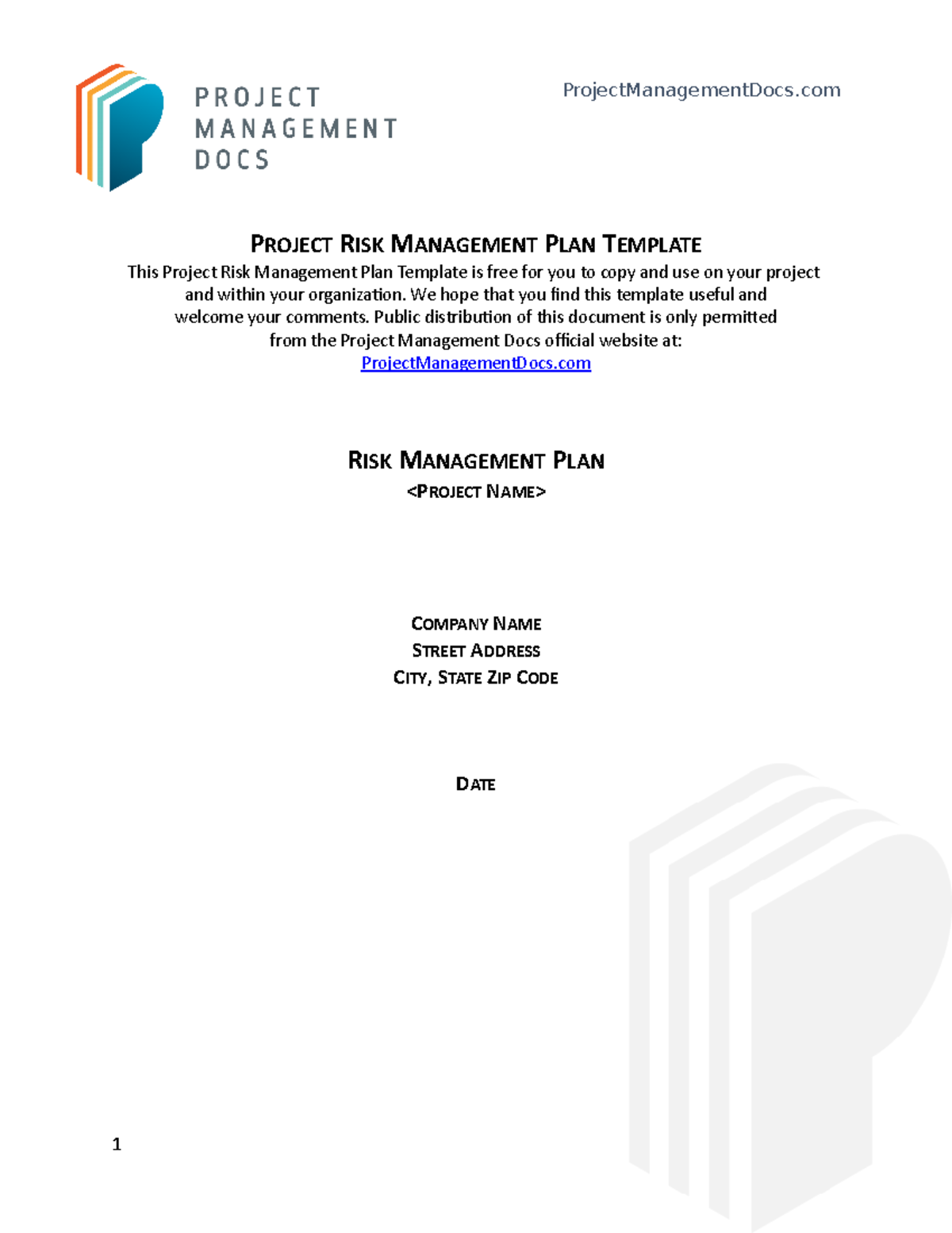 Risk-Management-Plan - PROJECT RISK MANAGEMENT PLAN TEMPLATE This ...