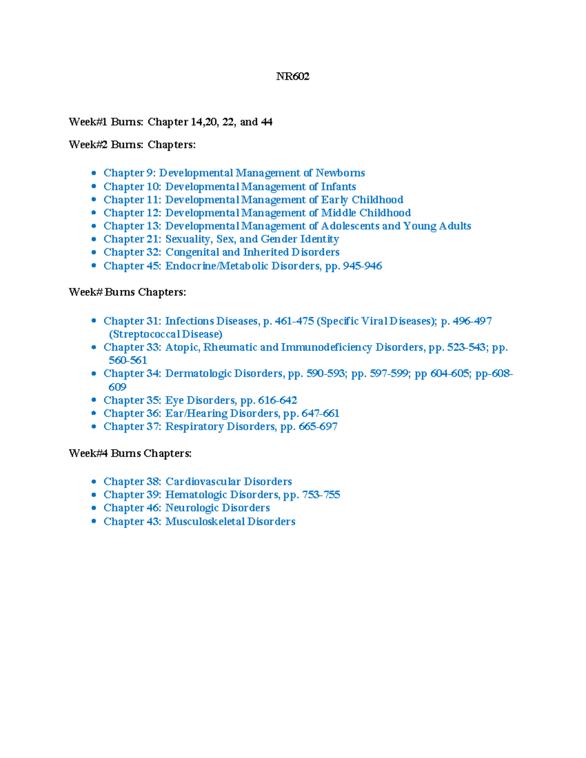 Weekly study, This assignment is a summaries of week one through week 4 ...
