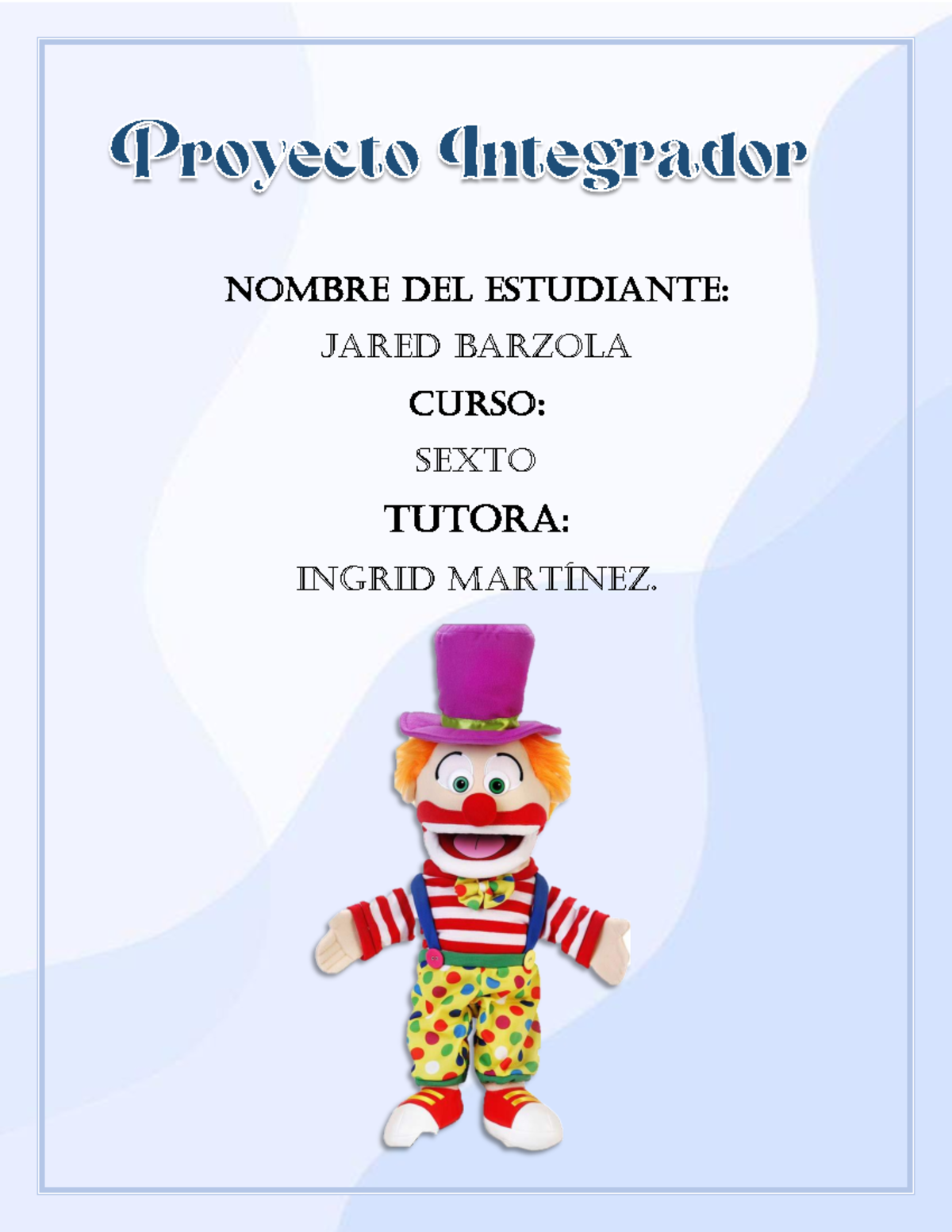 mateooooooooooo - Nombre del estudiante: Jared barzola Curso: sexto ...