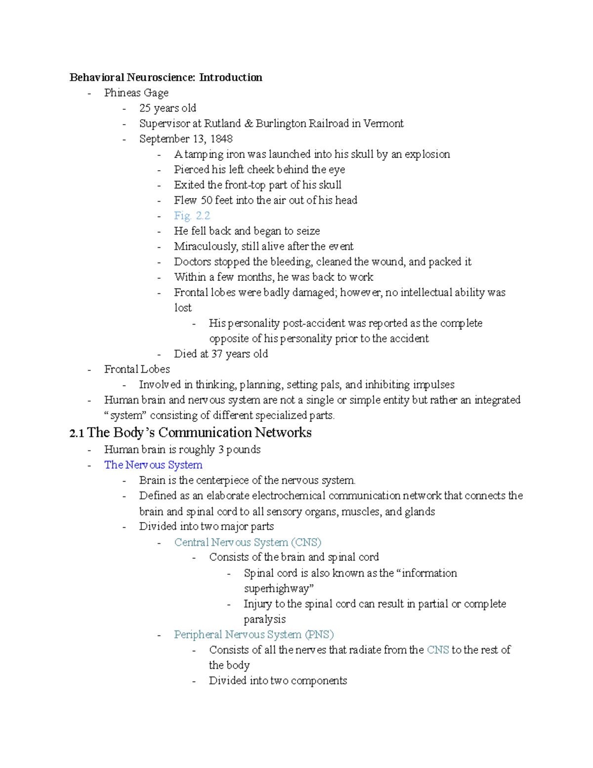 Chapter 2 Notes from the SAGE Vantage Textbook - Behavioral ...