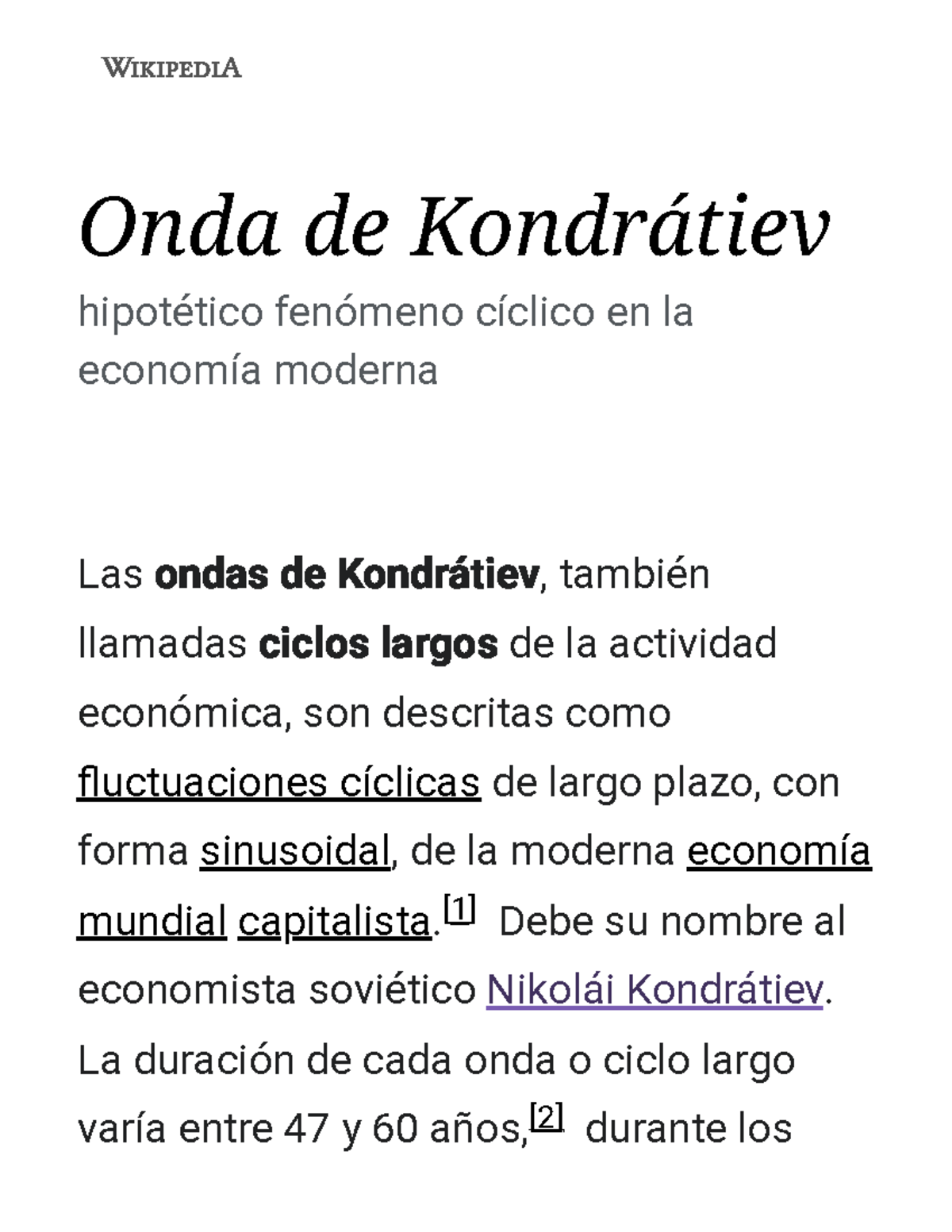 Onda de Kondrátiev - Wikipedia, la enciclopedia libre - Onda de ...