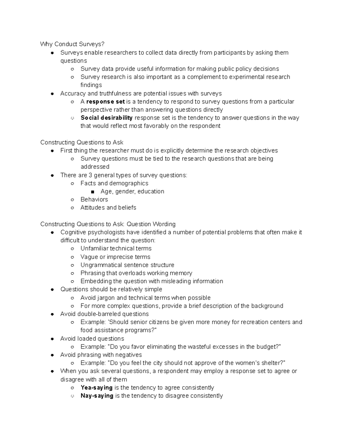 Research Methods CH 7 - These lecture notes were based on chapter 7 of ...