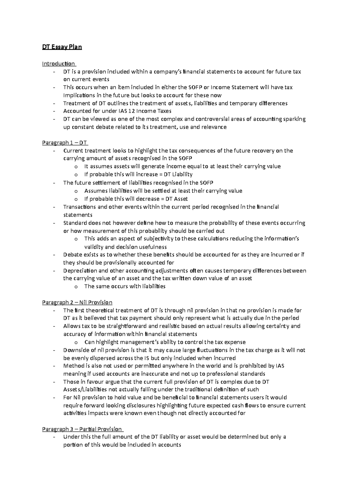 DT Essay Plan - Grade: 1st Class BA (Hons) - DT Essay Plan Introduction ...