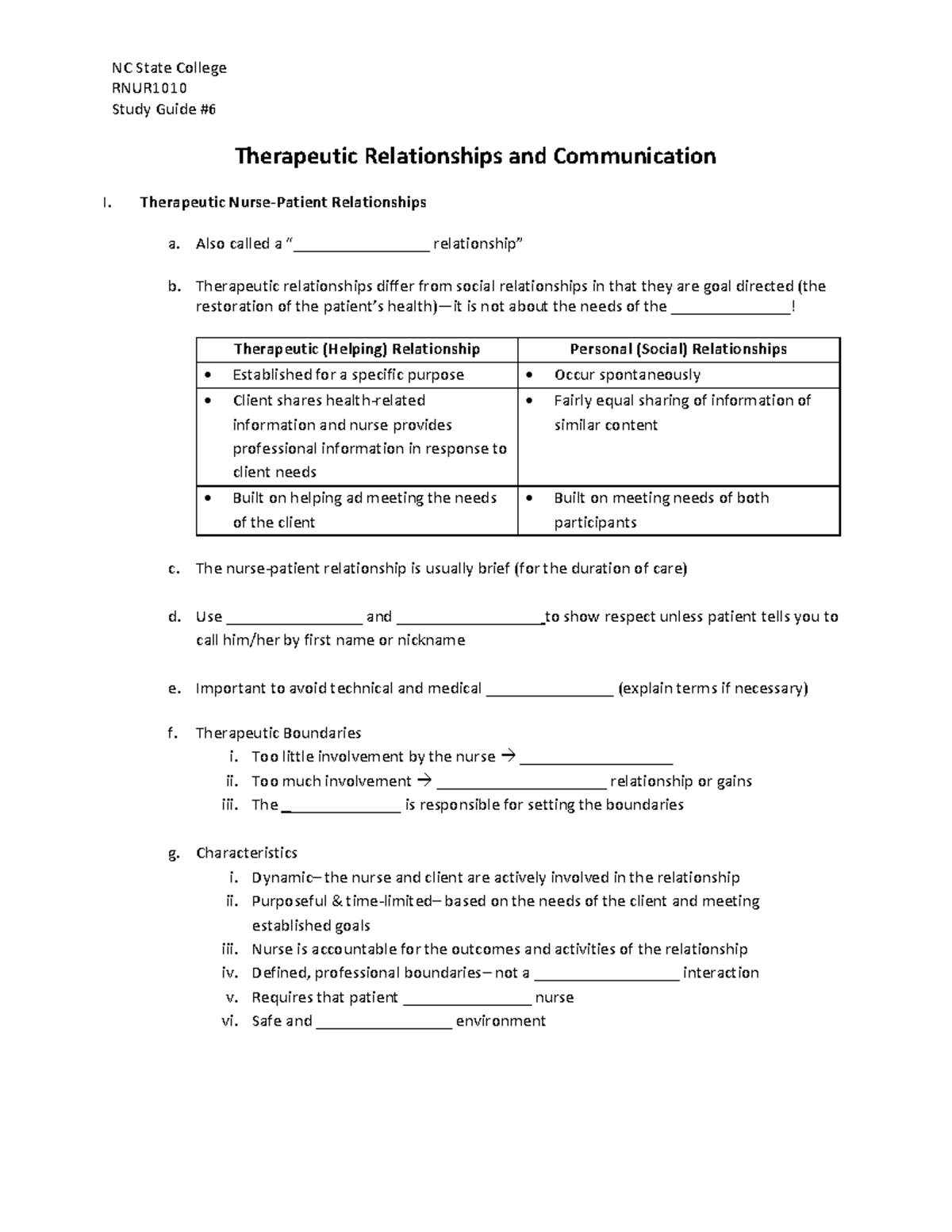 Study Guide #6- Notes - Note packet - NC State College RNUR Study Guide ...