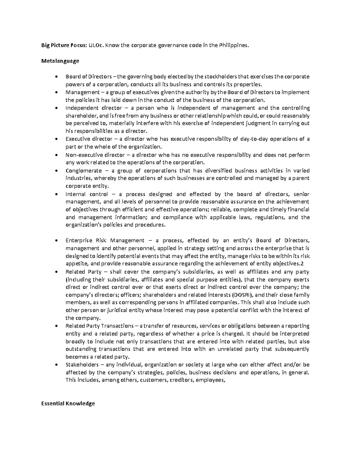 Module ACC 325 ULOc - Governance, Business Ethics, and Risk Management ...