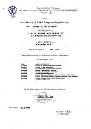 BTVTe D - Curriculum OutlineADA - Bachelor of Technical Vocational ...