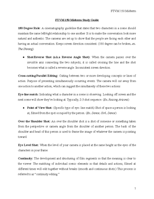 FTVM 150 Syllabus - FALL 2022 - FTVM 150 / Introduction to Film ...