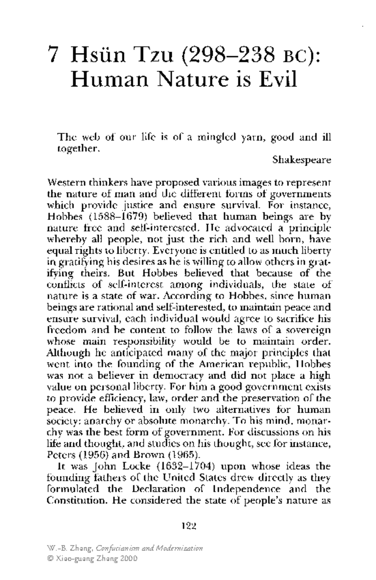 9780230287303 8 - 7 Hsiin Tzu (298-238 Be): Human Nature is Evil The ...