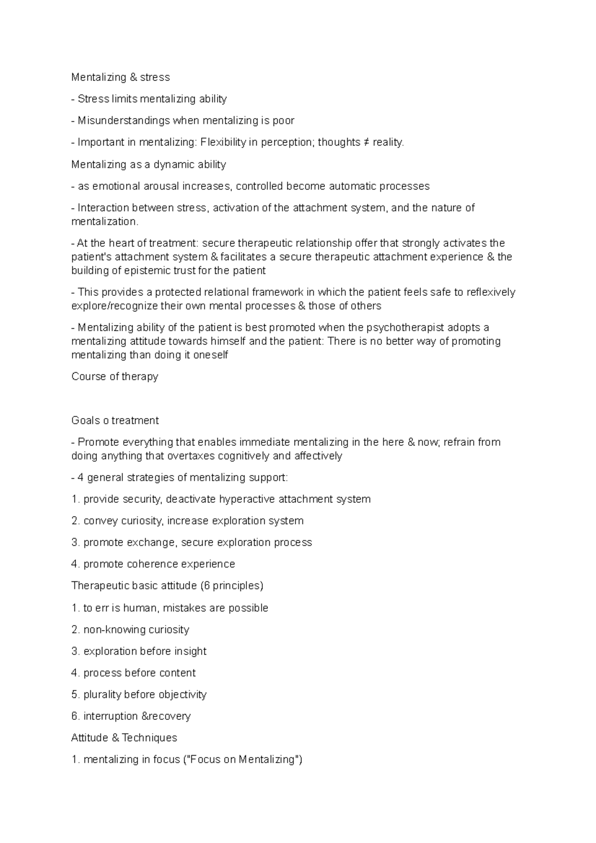 Mentalizing - Psychology Of Personality - Mentalizing & stress Stress ...