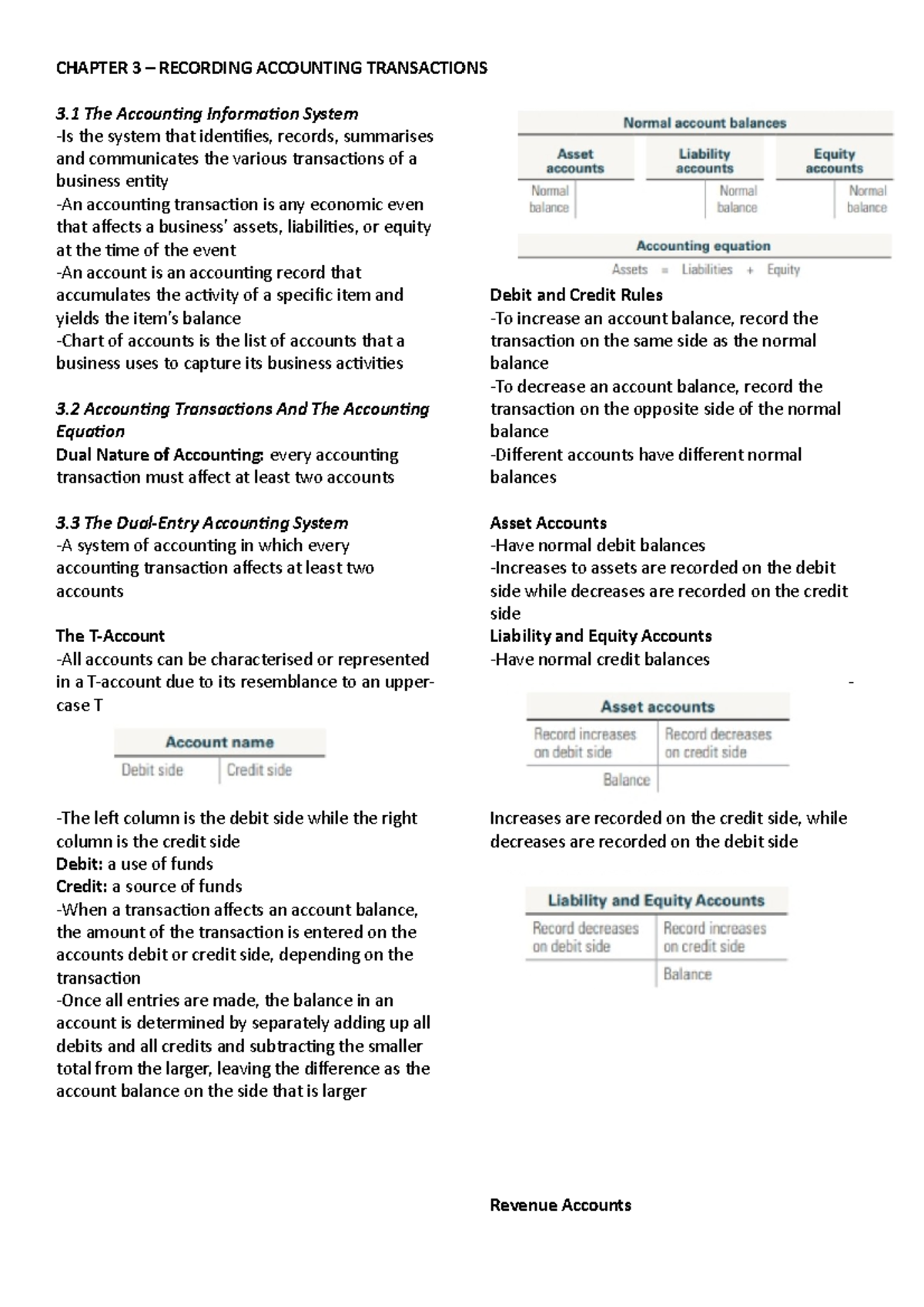 Chapter 3 - Recording Accounting Transactions - CHAPTER 3 – RECORDING ...