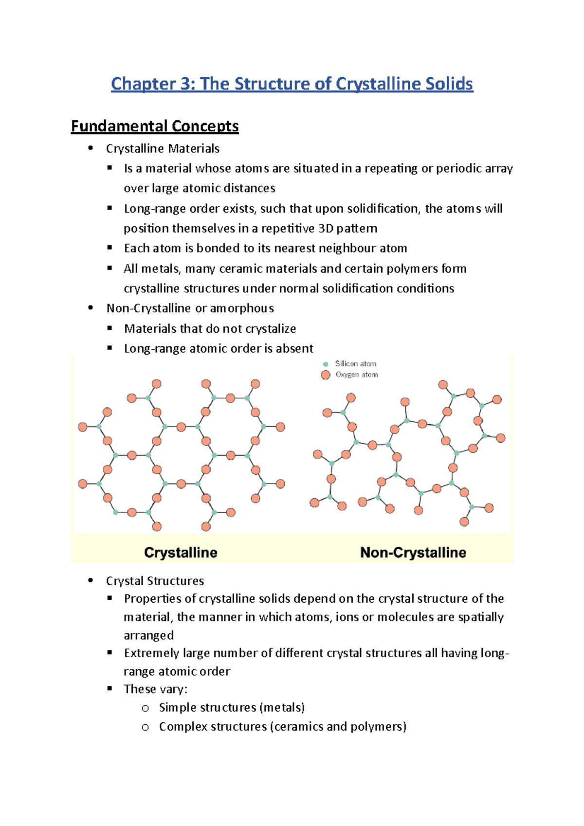 Chapter 3 - The Structure of Crystalline Solids - Chapter 3: The ...