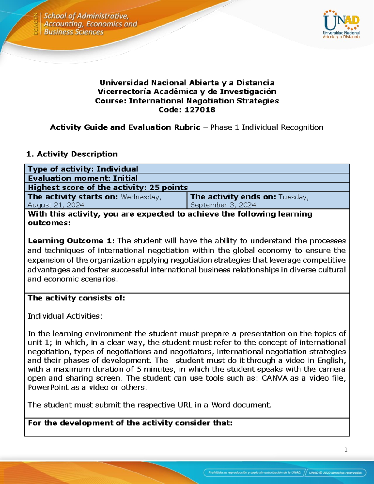 Activity Guide and Evaluation Rubric - Unit 1 - Phase 1 - Individual ...
