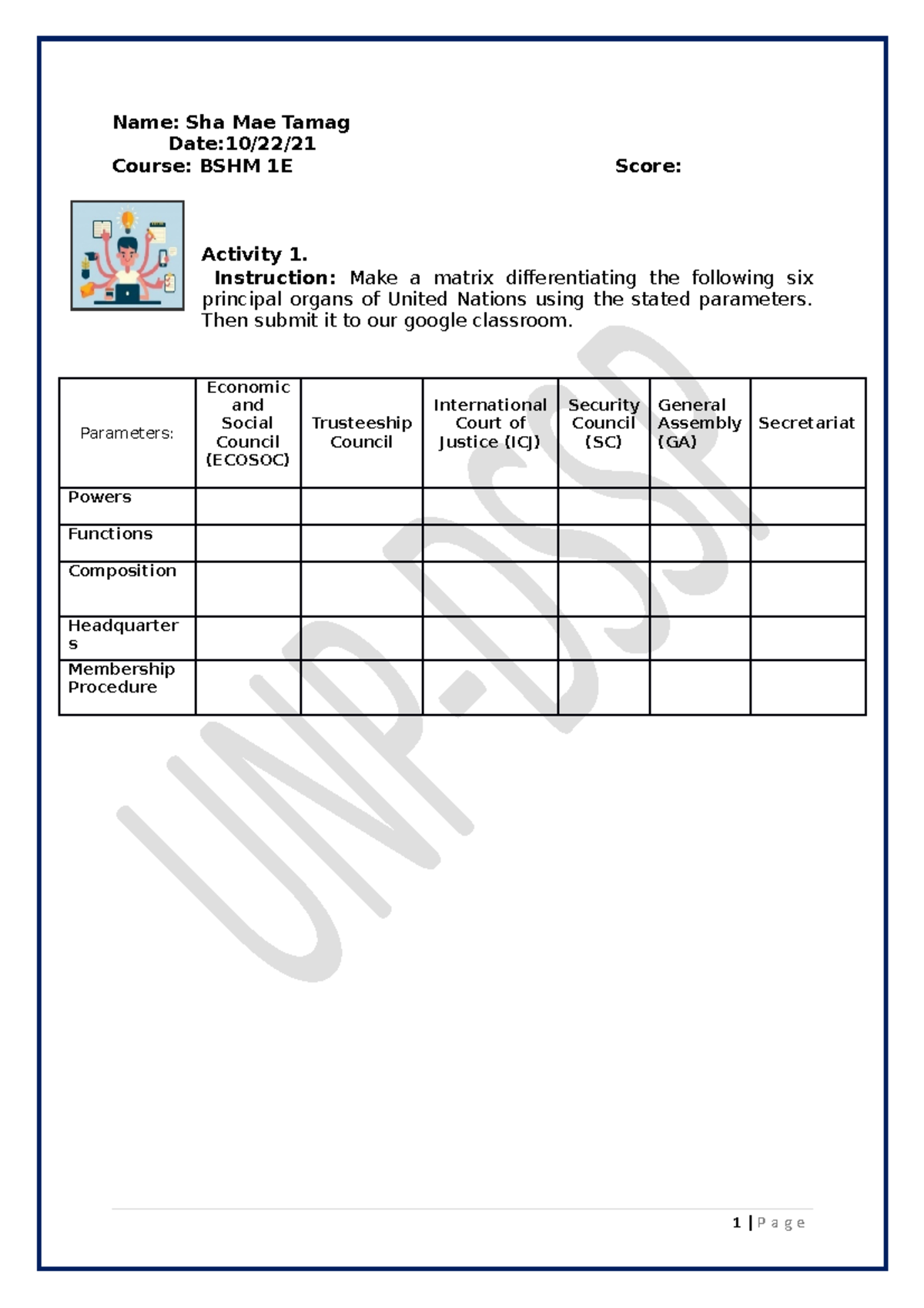 Worktext (TCW) Chapter 3 (Activity 3) - Name: Sha Mae Tamag Date:10/22 ...