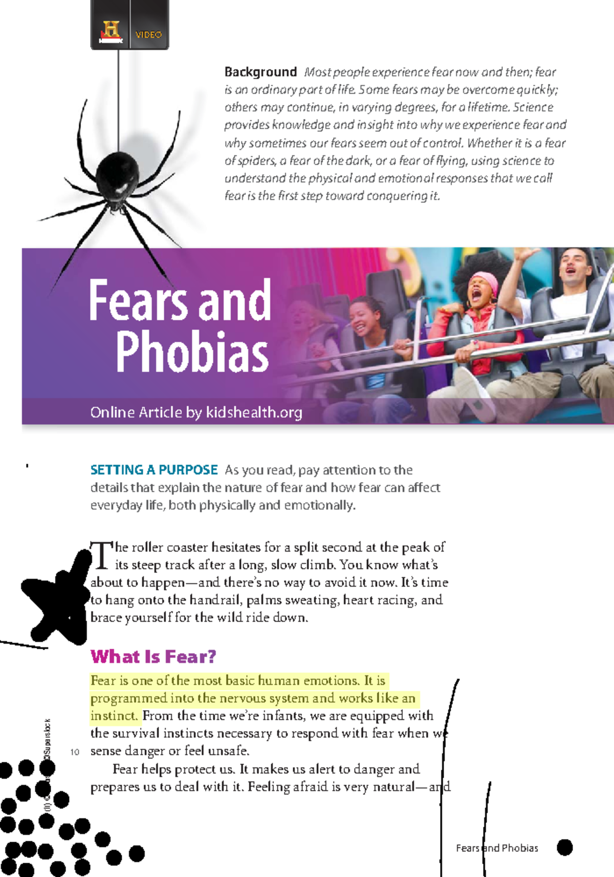 Israel Moore - Fears and Phobias - (tl) ©Corbis, (tr)©Superstock 10 ...