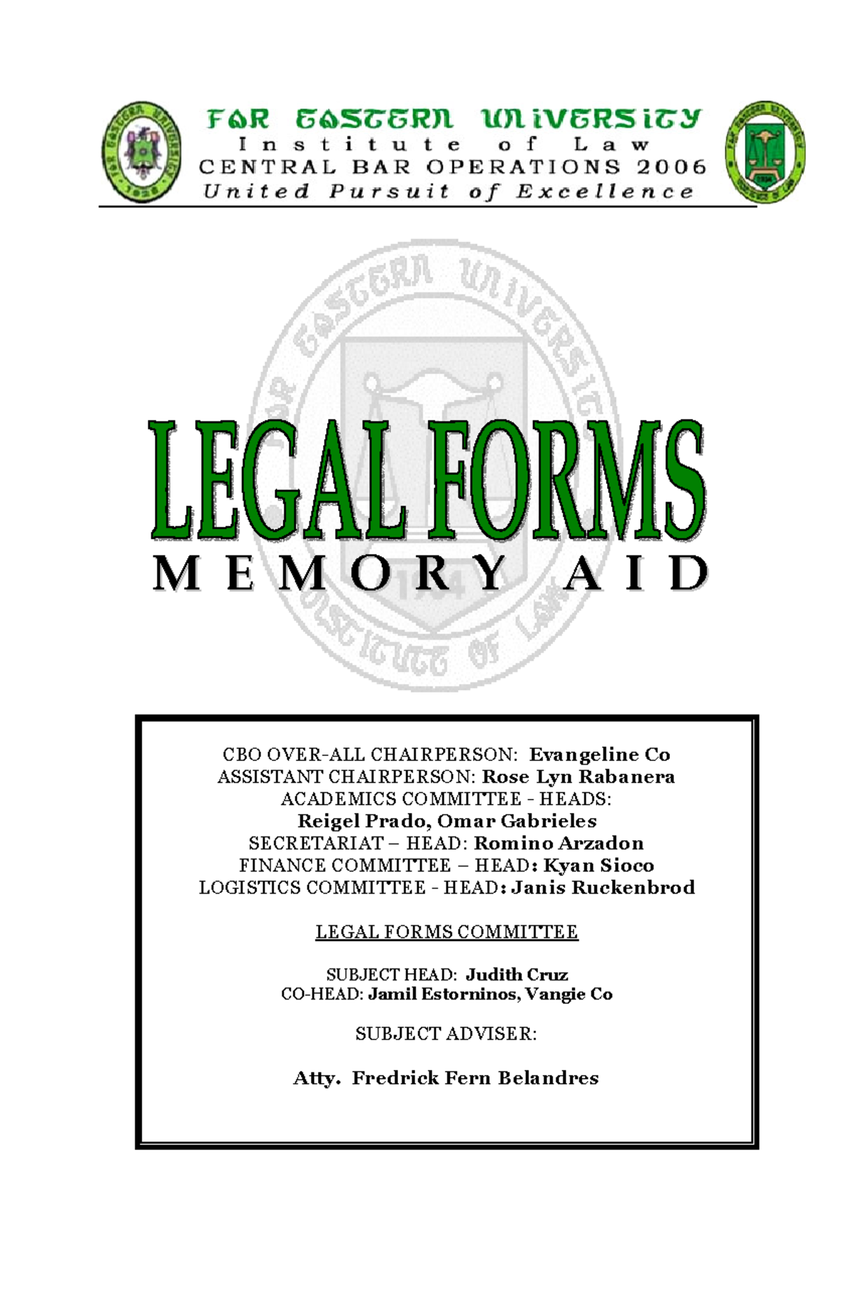 Legal Forms (FEU) - law - - Studocu