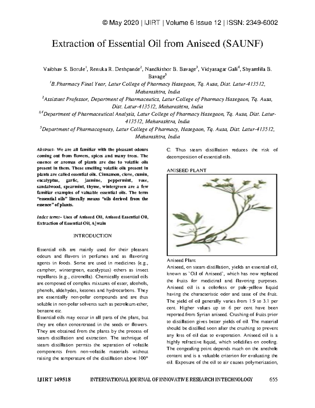Ijirt 149518 Paper - © May 2020 | IJIRT | Volume 6 Issue 12 | ISSN ...