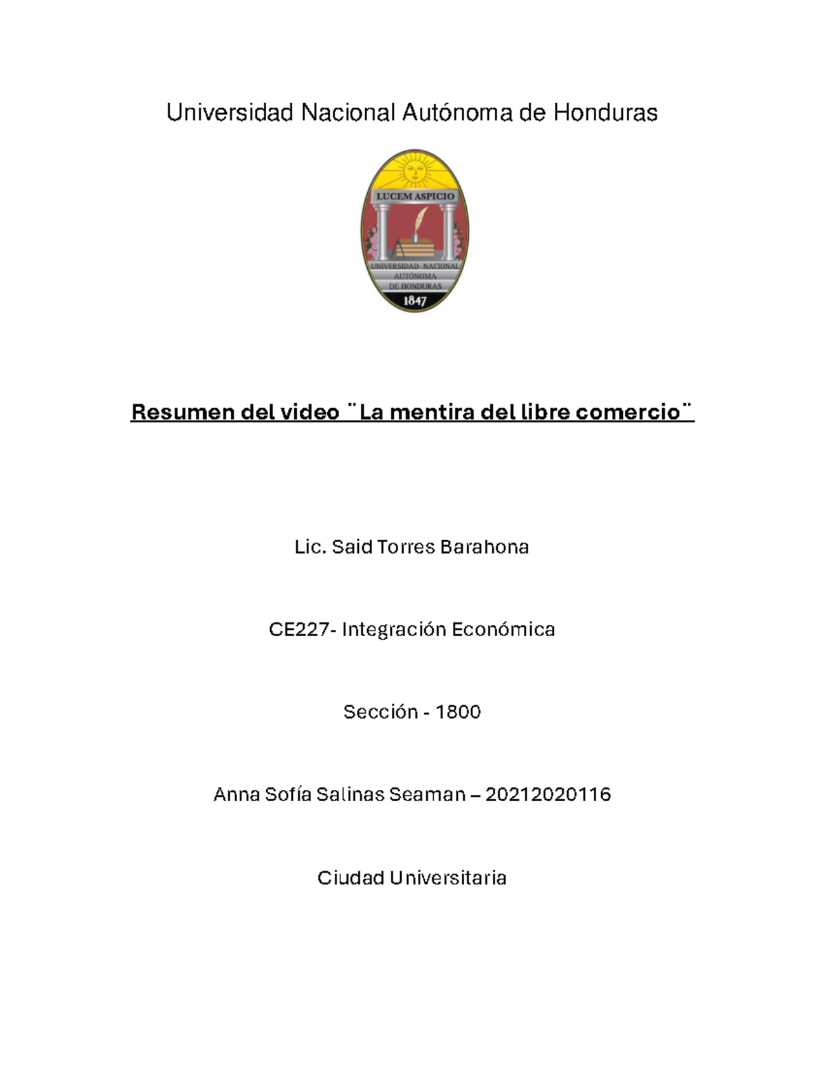 ANNA Salinas act 1 Resumen del video - Universidad Nacional Autónoma de ...