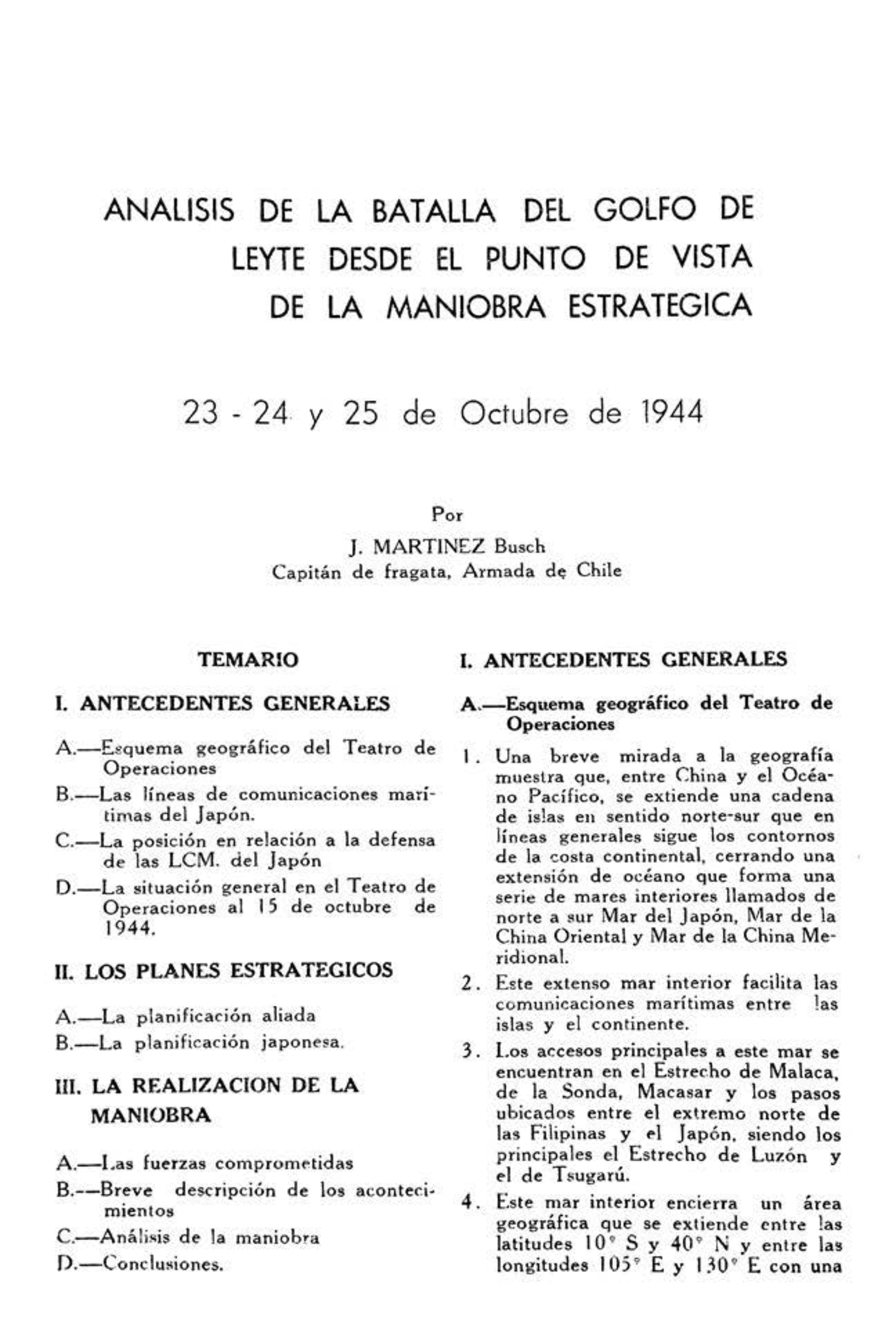 Layte - Tareas - ANALISIS DE LA BATALLA DEL GOLFO DE LEYTE DESDE EL ...