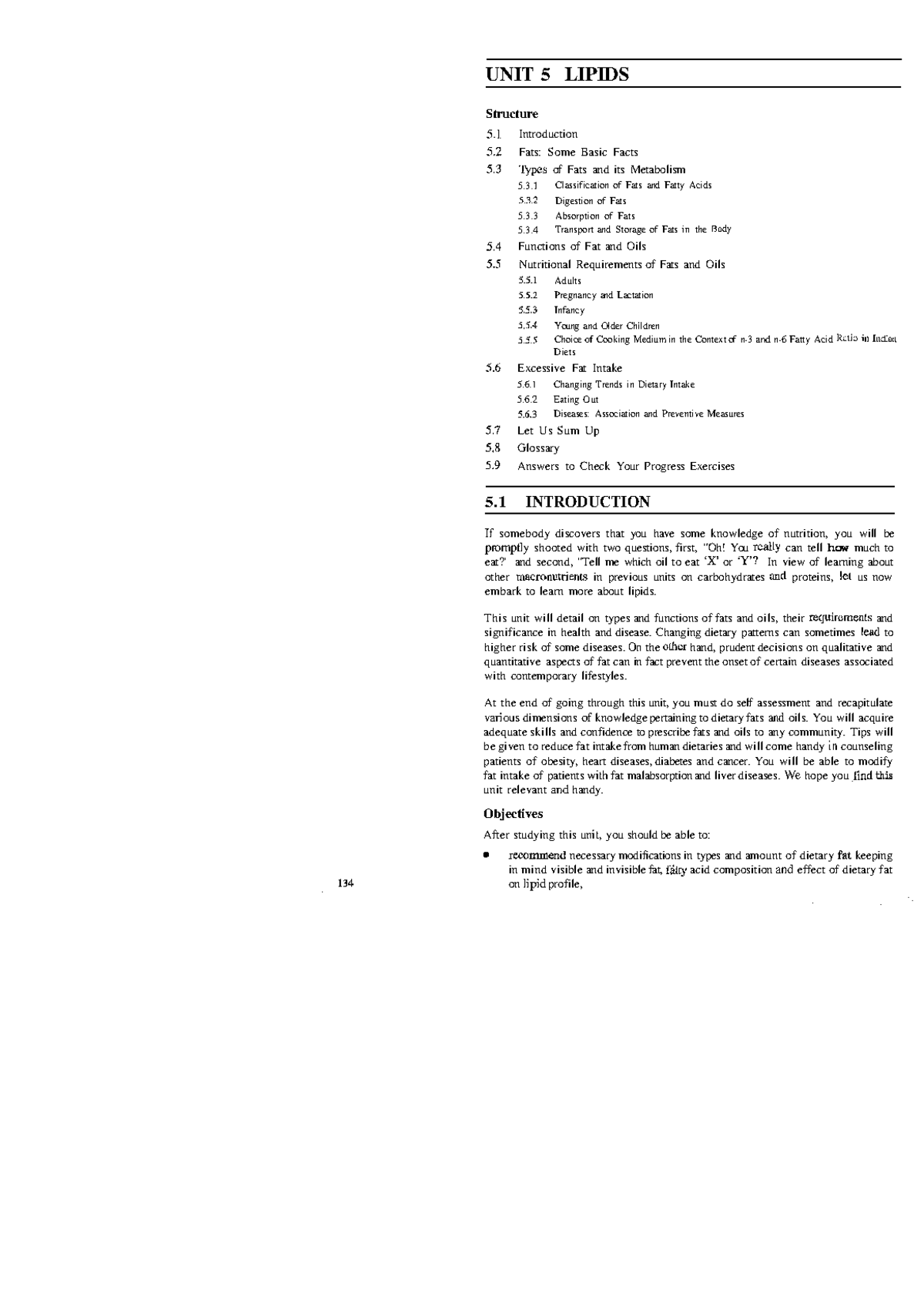 MFN-004 Unit-5 - Advance nutrition - UNIT 5 LIPIDS Structure ...