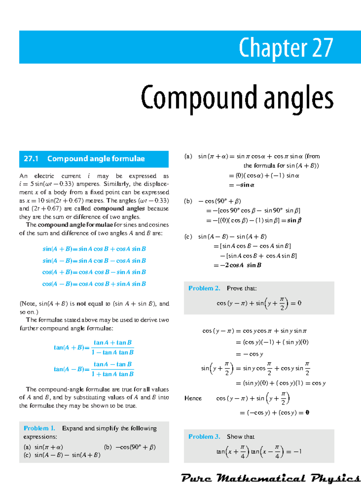 Compound angles - Thanks - Ch27-H8555 1/8/2007 14: 58 page 231 Chapter ...