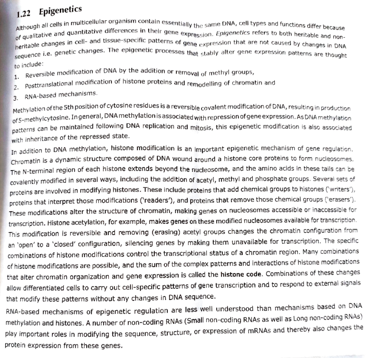 Epigenetics - 1 Epigenetics Although all cells in multicellular ...