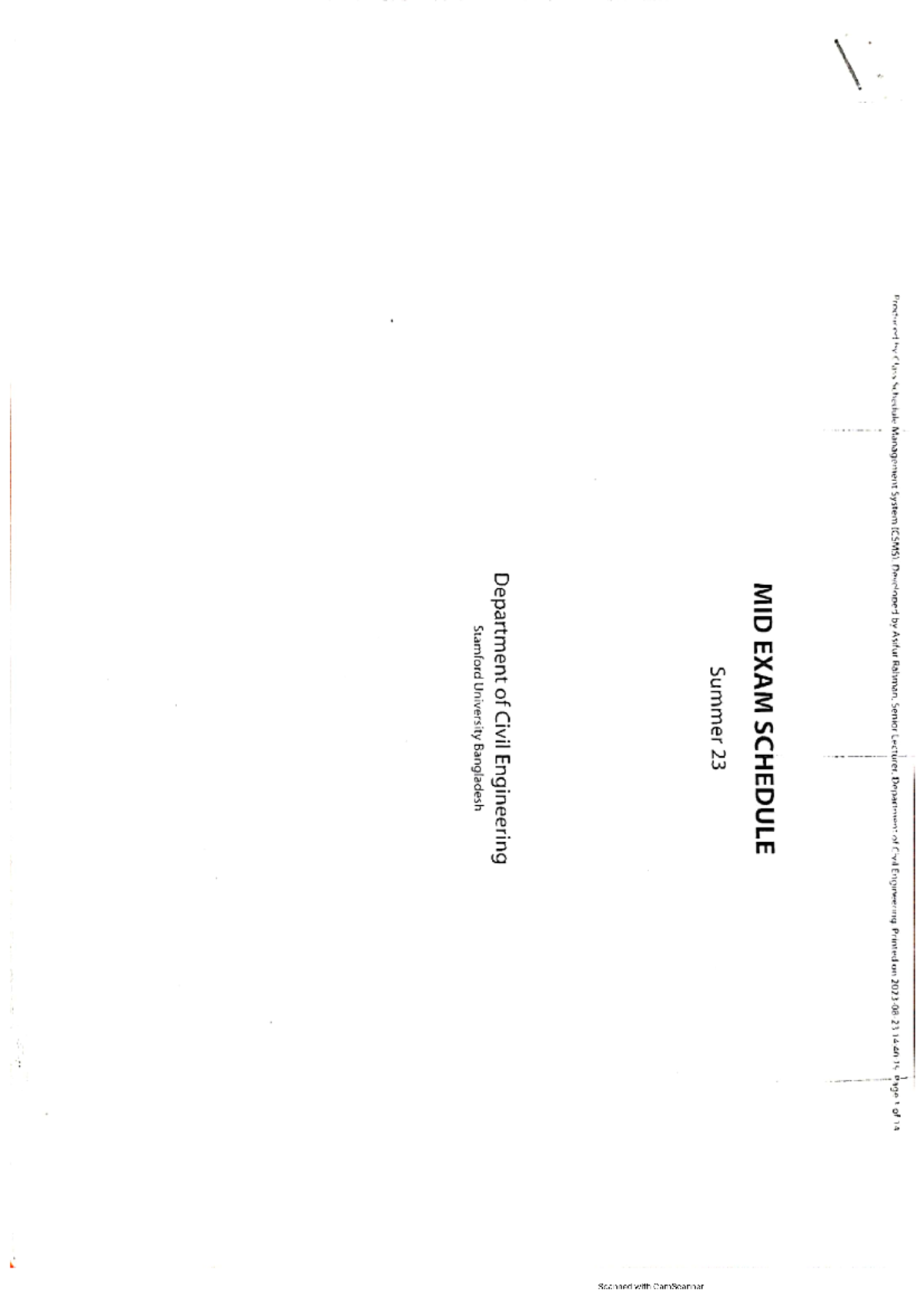Midterm Seat-plan Summer 23 CEN SUB - Engineering Geology and ...
