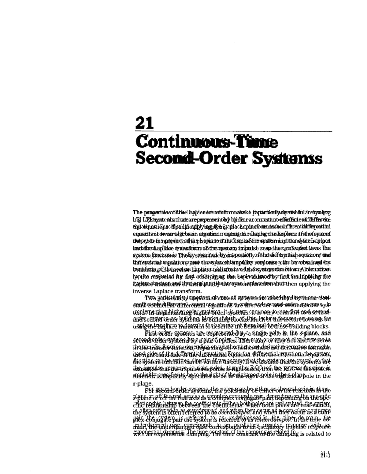 Continuous-Time Second-Order Systems - 21 Continuous-Time Second-Order Systems The properties of ...