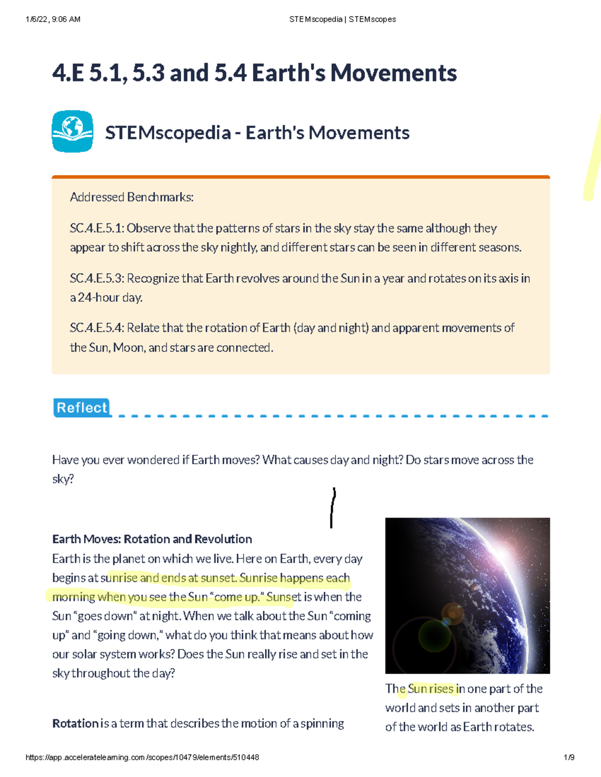 Kami Export - Eria White - reading activity STEMscopes rotation and ...