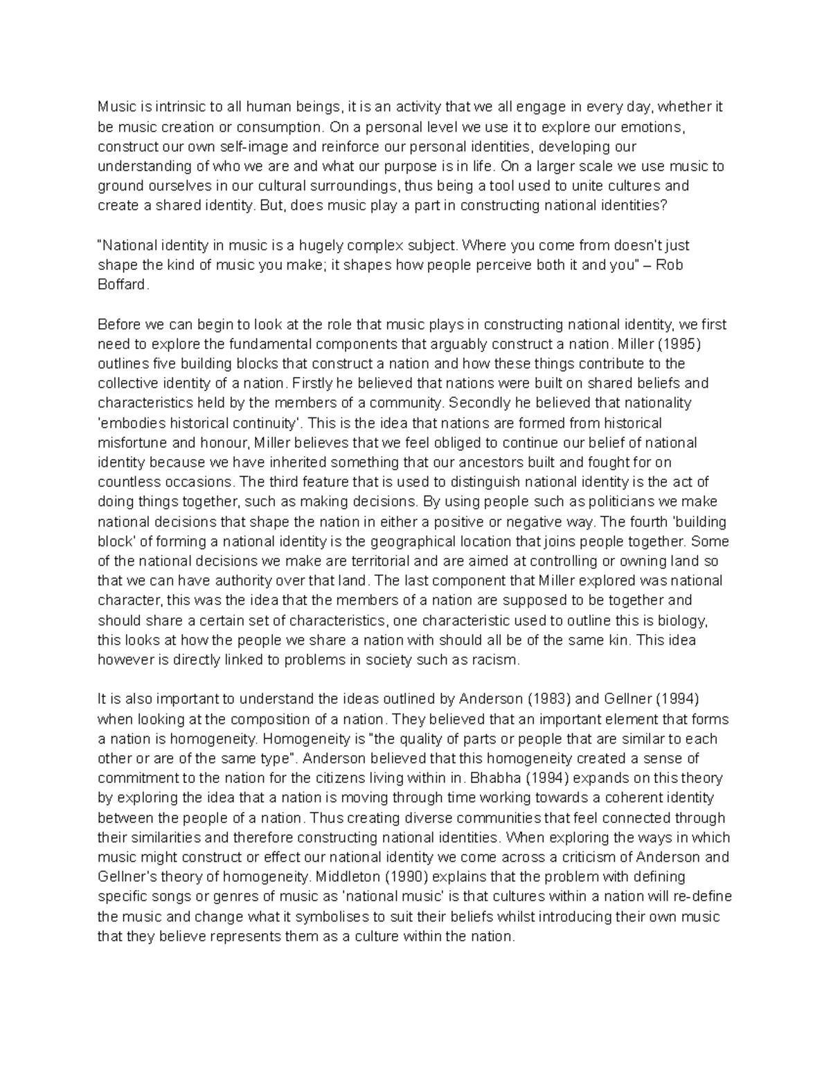 The Role of Music in Constructing National Identities - Music is ...