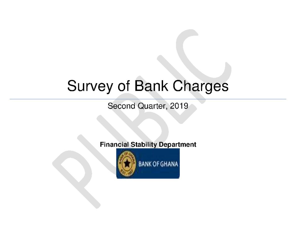 6.1 Survey of Bank Charges 2019 Q2 2 - Survey of Bank Charges Second ...