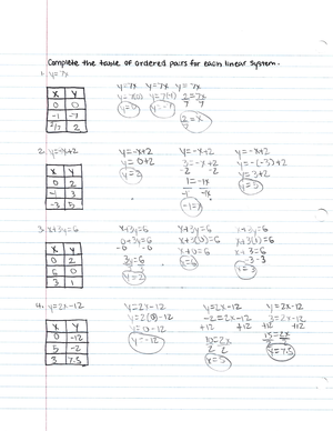 Introduction to College Math - MAT 0057 - 4(441) 4(941) 11. y 9y14 W ...