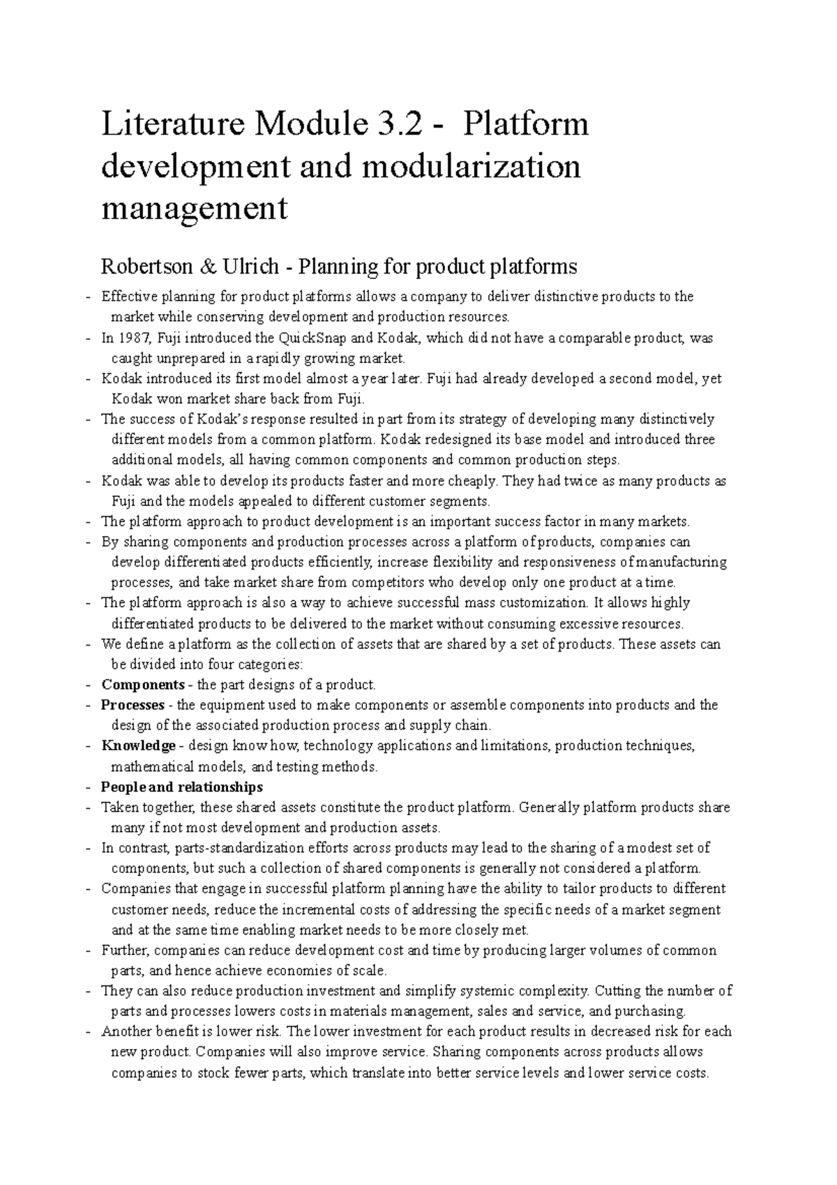 Literature Module 3 2 Platform Development And Modularization
